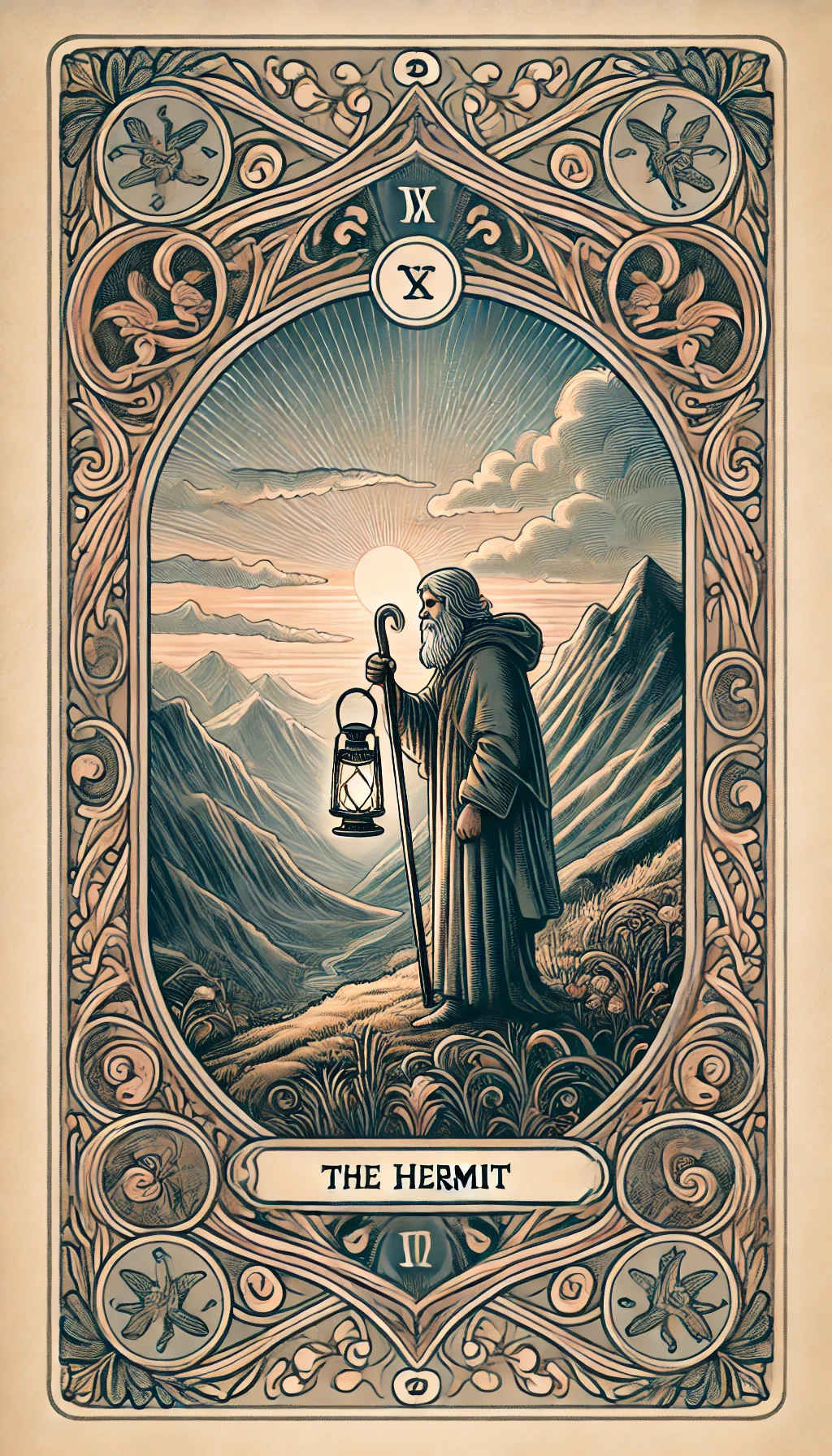 Meaning Of Card Number 9- The Hermit - Destiny Matrix Chart